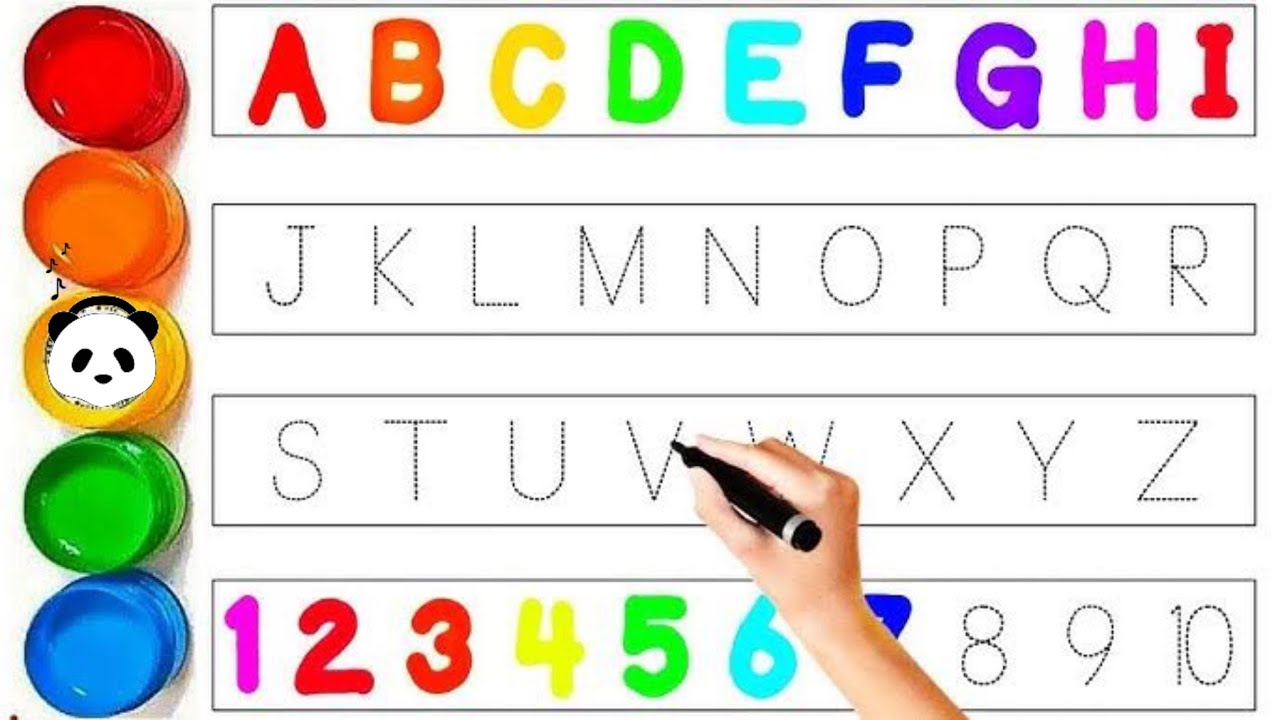 1234 number counting,abcd alphabets for beginners,draw,read,write ...