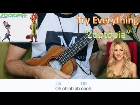 How to Play " Try Everything" ukulele Tutorial / Shakira / Zootopia / MoroMusicPiano - YouTube