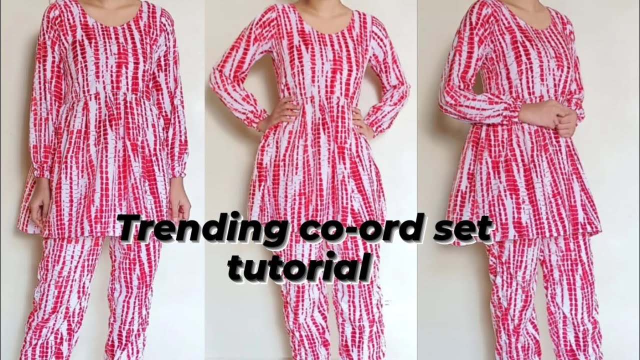 stylish co-ord set dress cutting and stitching | how to cut and sew ...