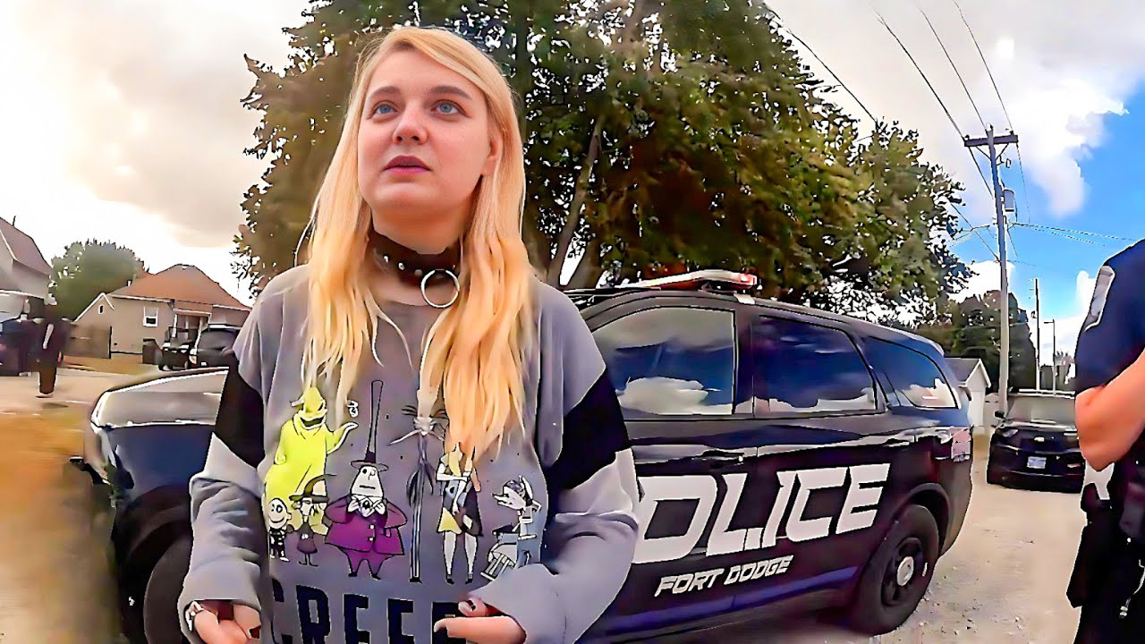 Nasty Drama Queen Drunk Brat Crashes Car Goes Over The Top Strips 9055