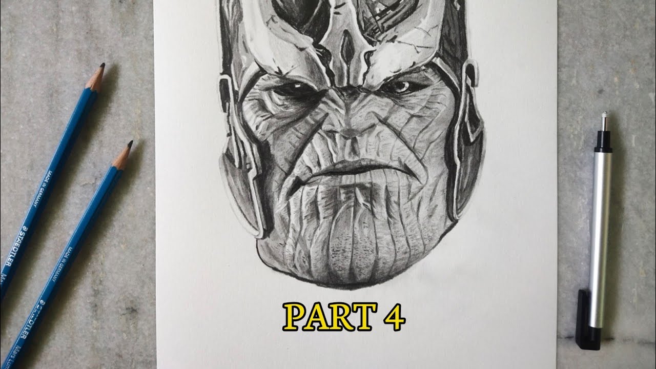 How to Draw Thanos Step by Step part 4 - YouTube