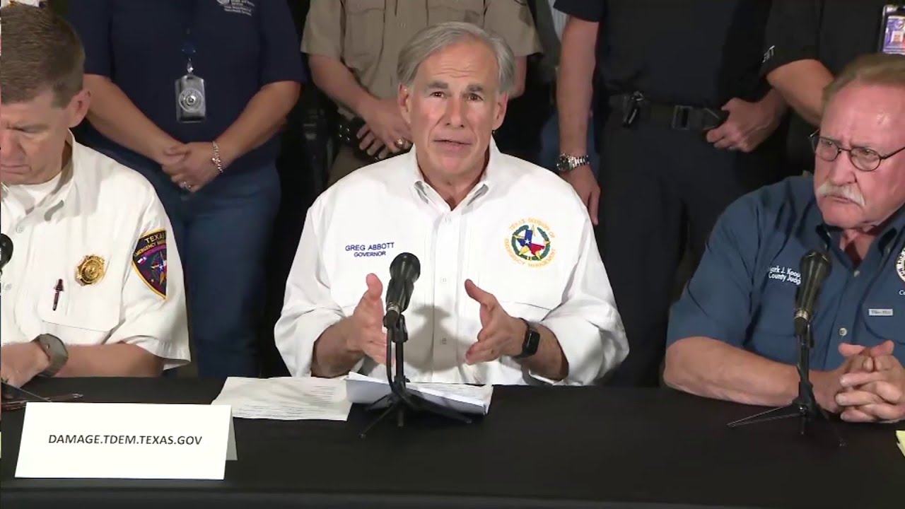Texas Governor Greg Abbott implores flood and storm damage victims to ...