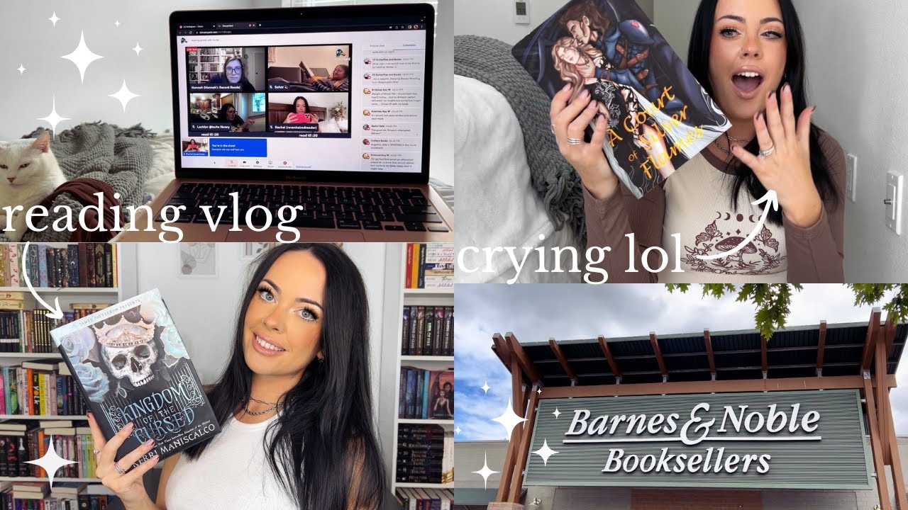 weekly reading vlog 📚 book shopping, fantasy romance, & the best gift ...