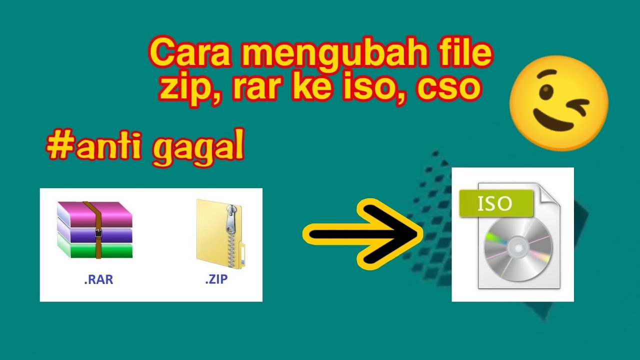 Cara mengubah file zip ke iso || anti gagal - YouTube