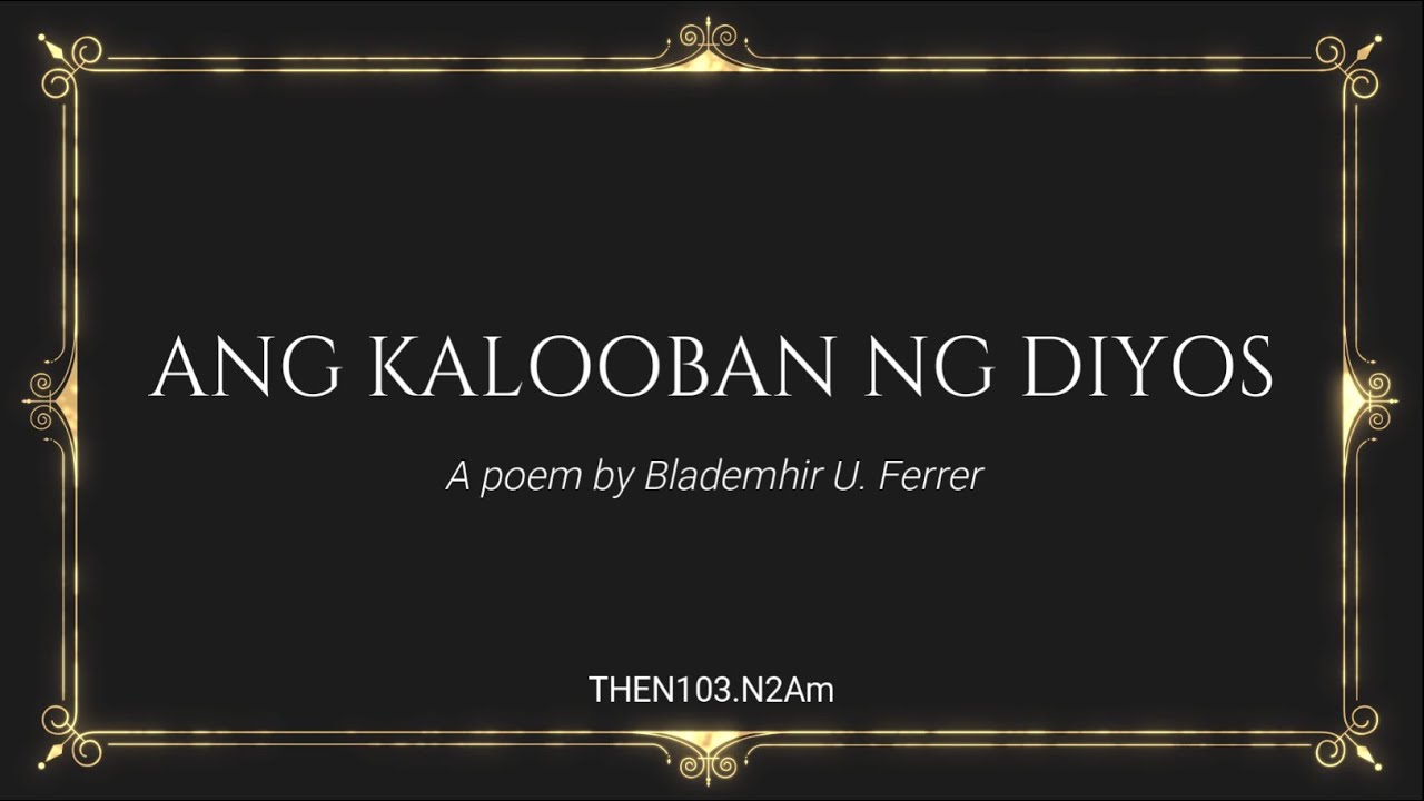 Ang Kalooban ng Diyos: isang Malayang Tula - YouTube