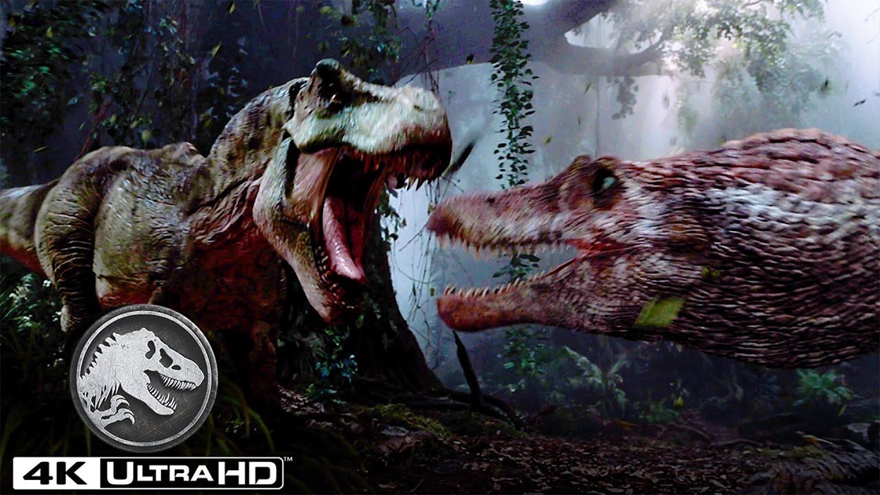 Jurassic Park III | Spinosaurus Nimmt es mit einem T.rex Auf - YouTube