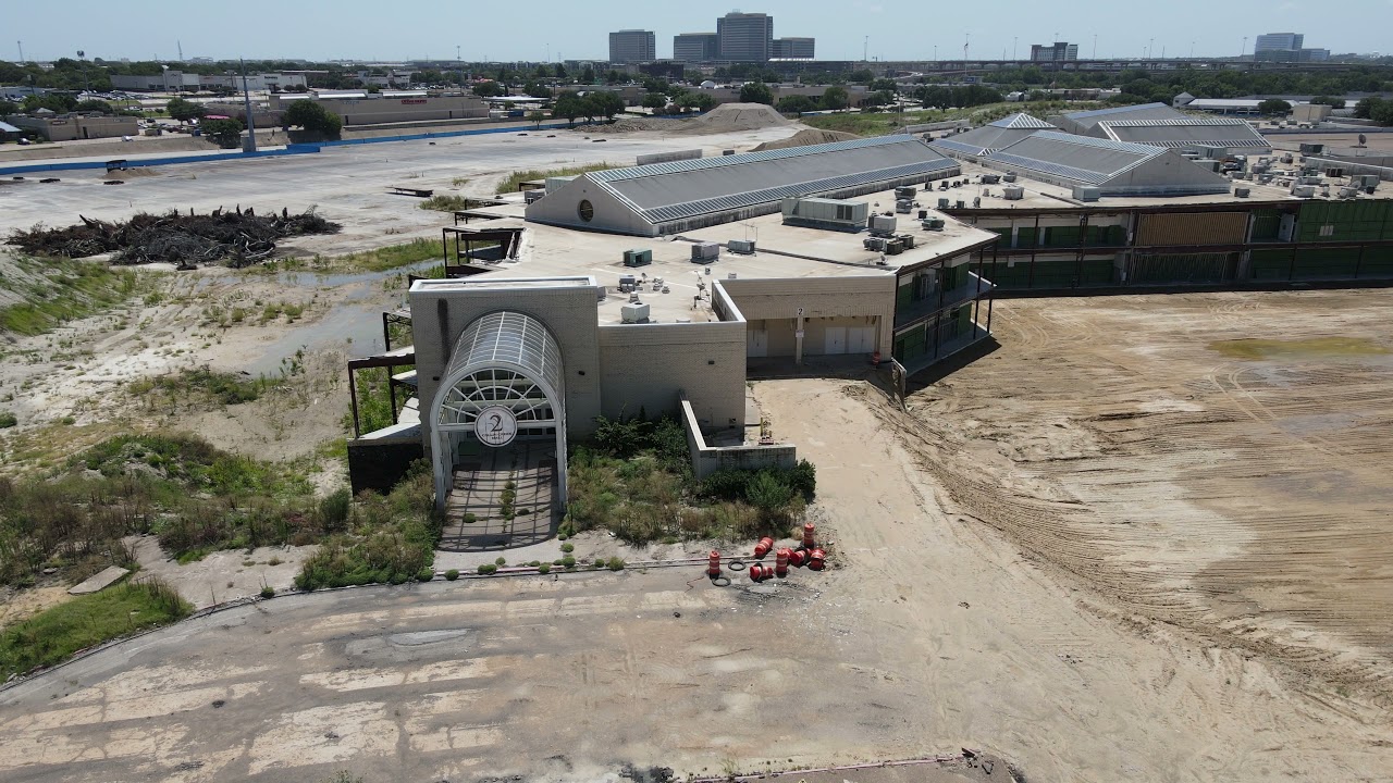 Collin Creek Mall Demolition Update 2021 - Drone Flight! - YouTube