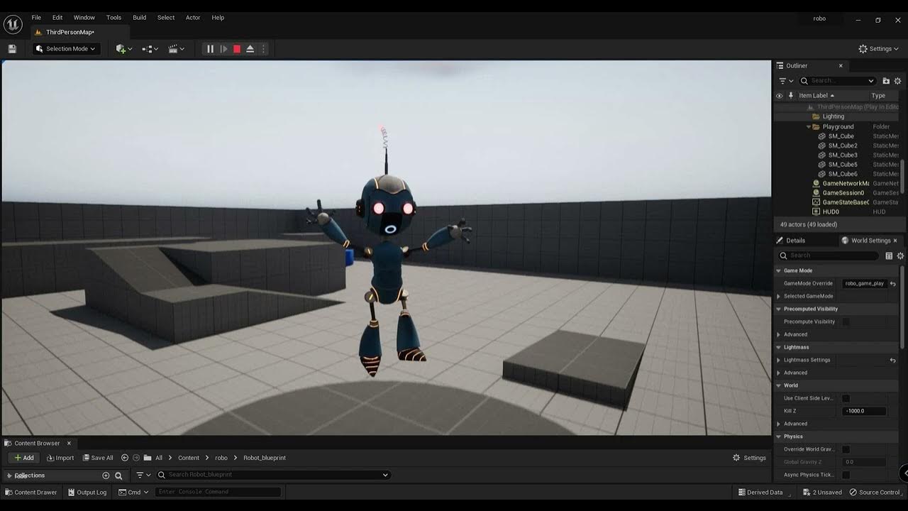 3D Robot Animation: Maya Rigging and Unreal Engine Gameplay - YouTube