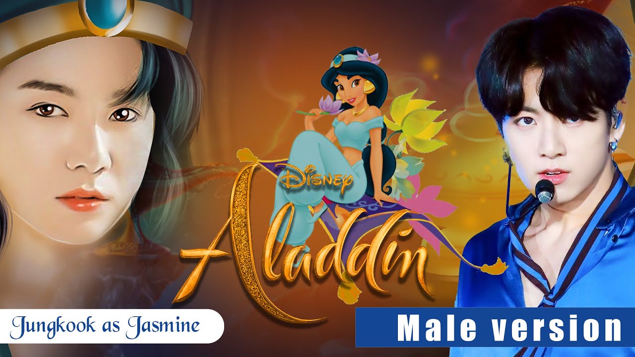 B T S Jungkook as Jasmine Male version | Disney 'Aladdin' male version ...