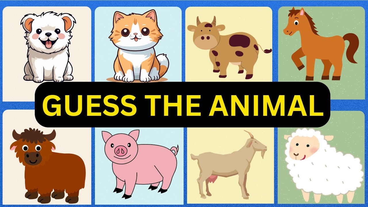 Guess the Animal Name Quiz | Names of Animals | Kids Educational Video ...