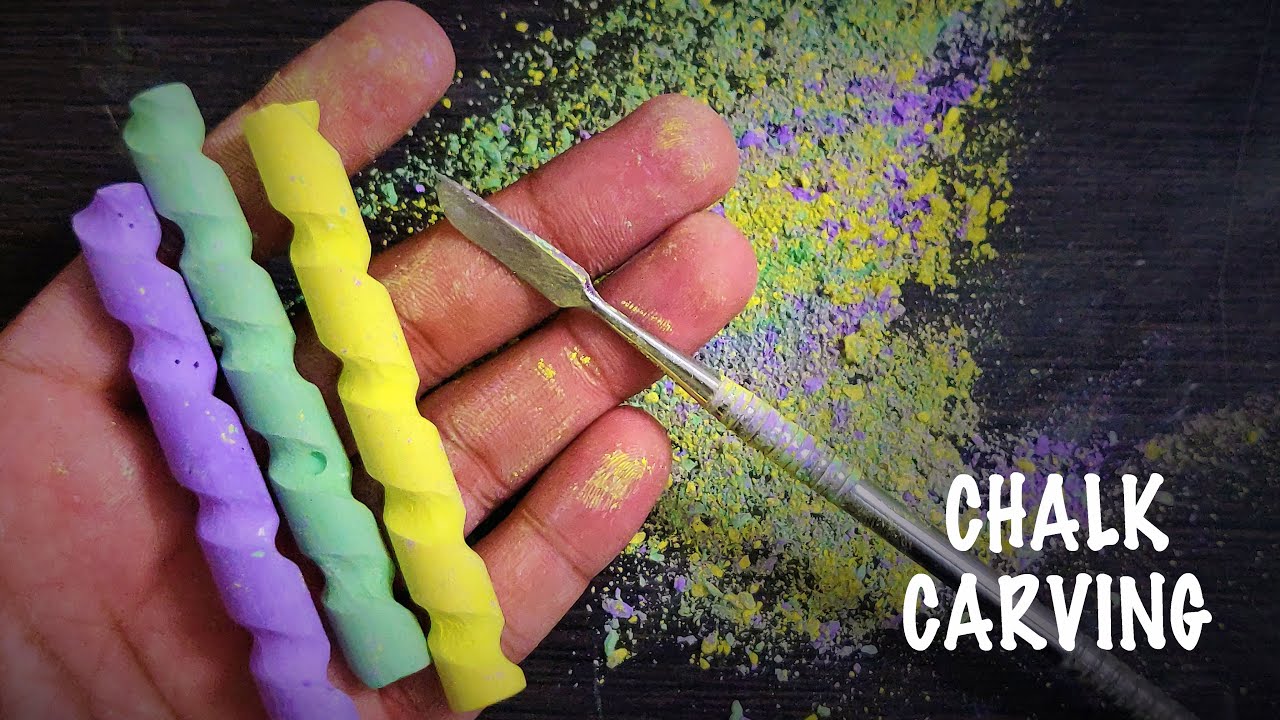 Chalk carving Twisters / handmade chalk carving for beginners - YouTube