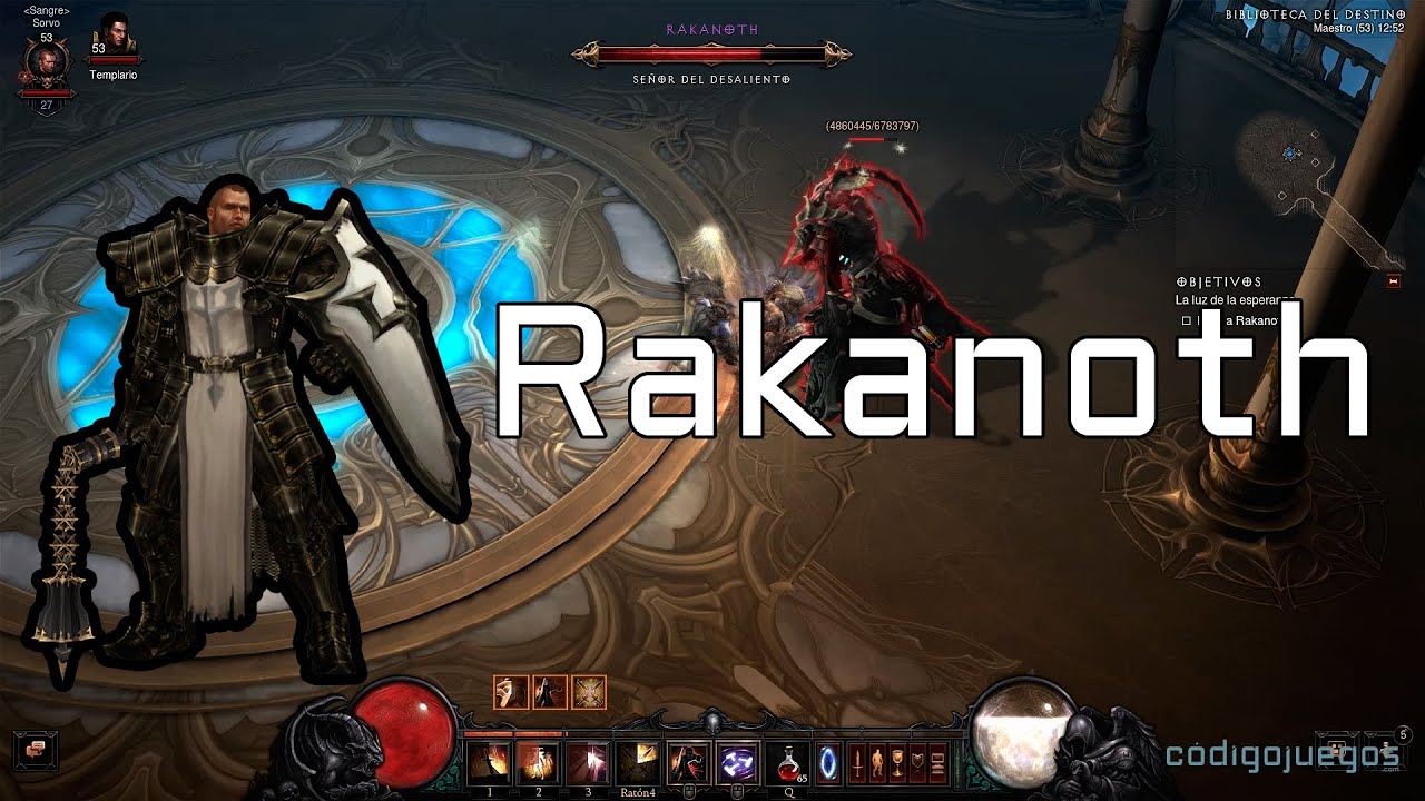 Rakanoth Diablo III: Reaper of Souls | Cruzado Dificultad Maestro - YouTube