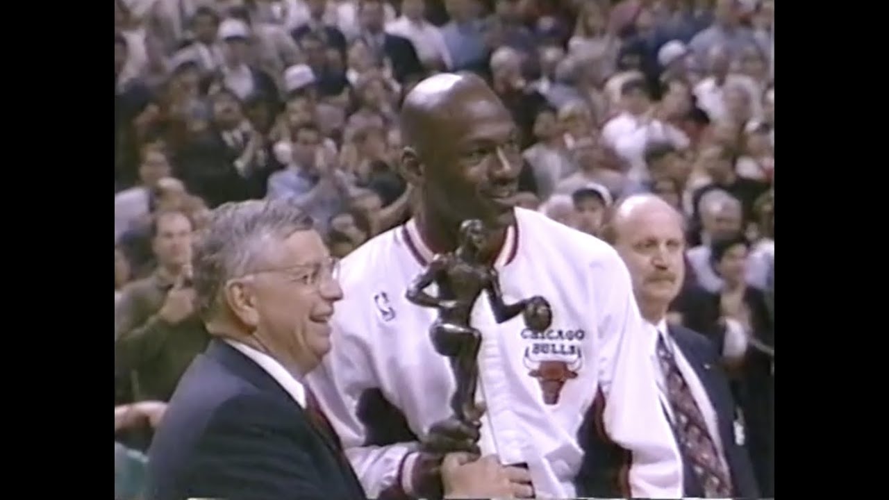 Michael Jordan 1996 MVP Award Presentation - May 21, 1996 - YouTube