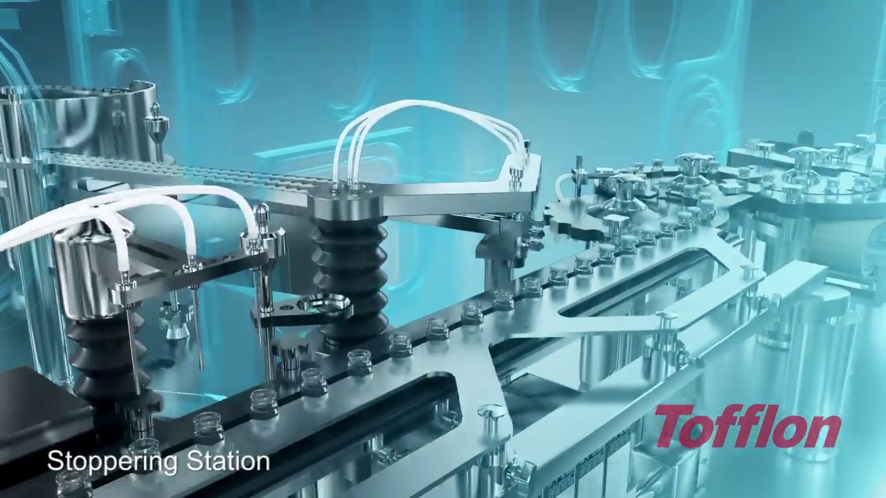Tofflon 120VPM Vial Filling Line - YouTube