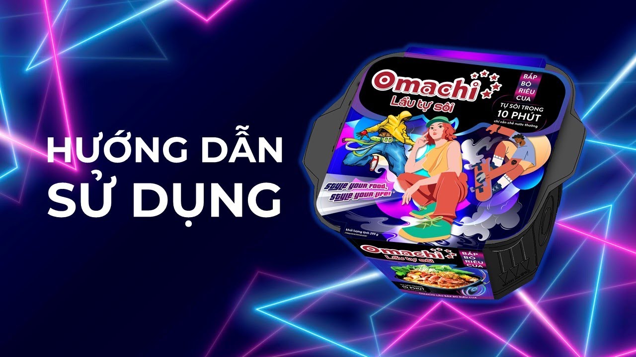 Omachi Lẩu Tự Sôi Bắp Bò Riêu Cua - Hướng Dẫn Sử Dụng - YouTube