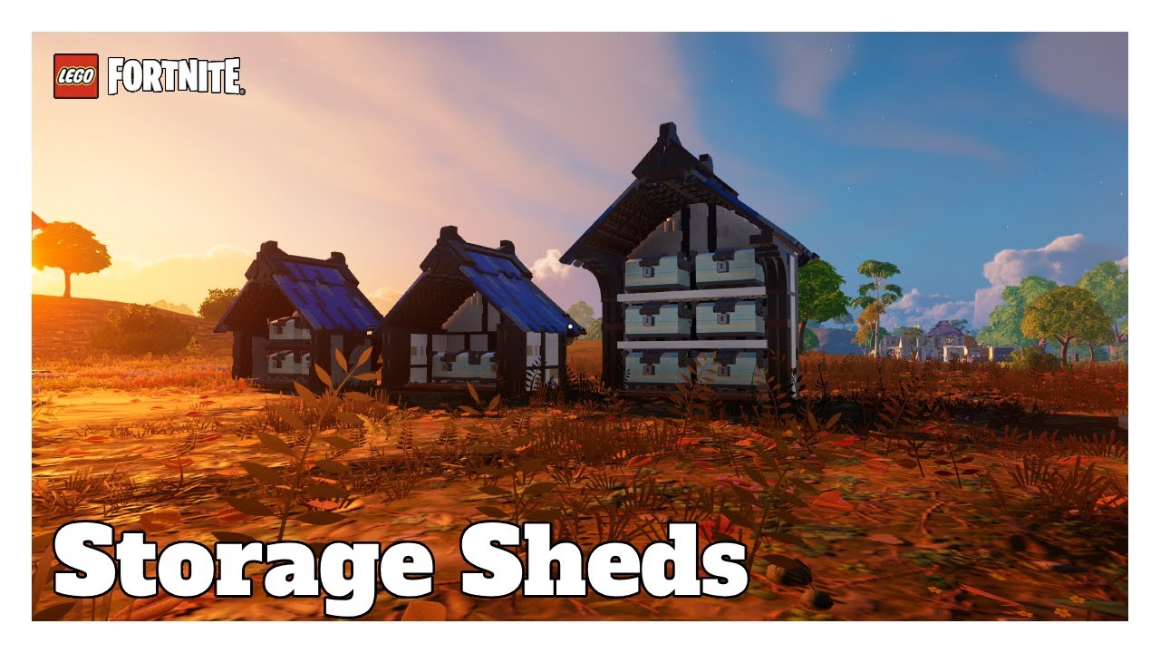 LEGO Fortnite: Lion Knights Storage Sheds - YouTube
