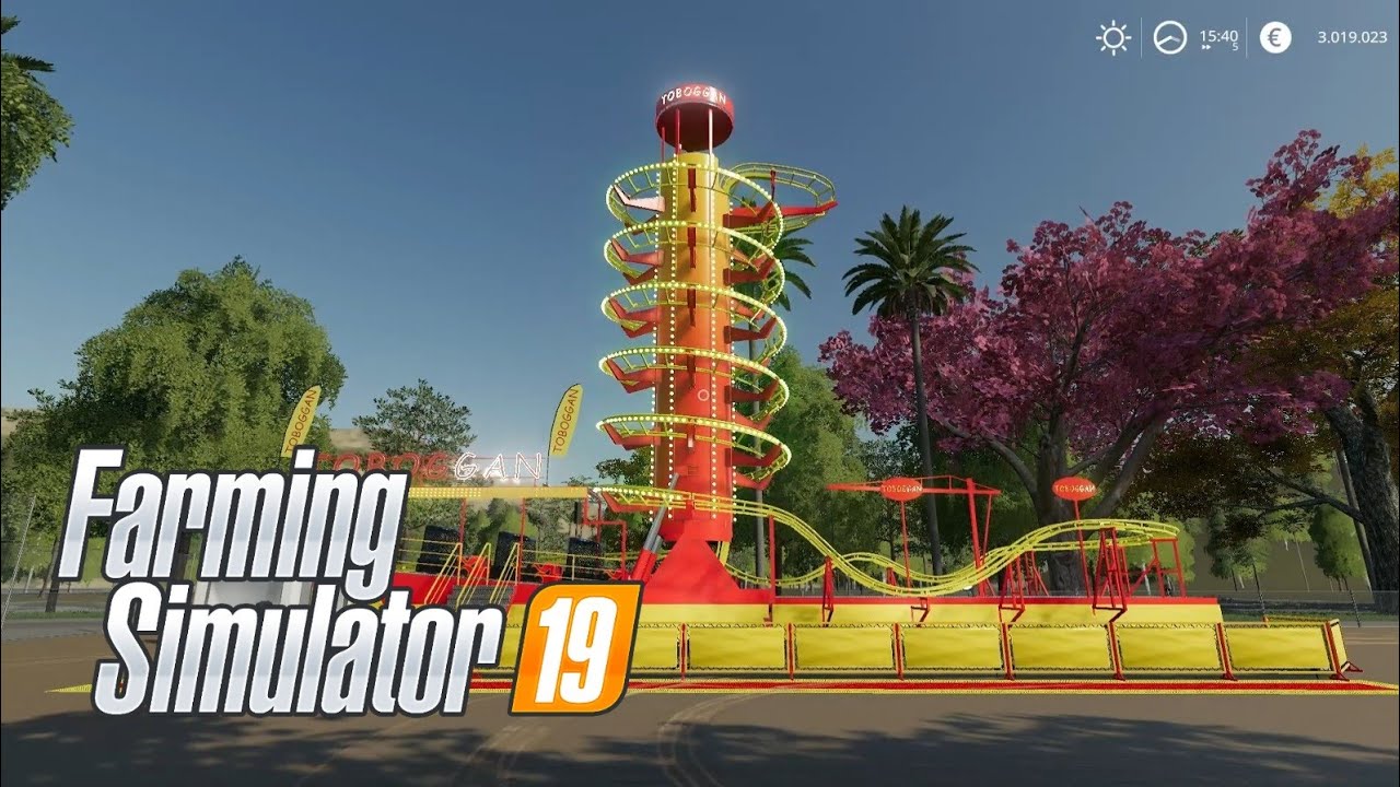 MONTANDO ATRACCIONES DE FERIA EN FARMING SIMULATOR 19. TOBOGGAN. - YouTube