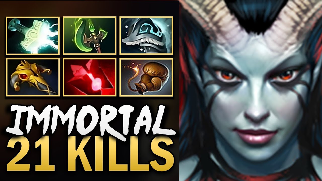 Queen of Pain Gameplay with 21 Kills and Parasma - Dota 2 7.40 - YouTube