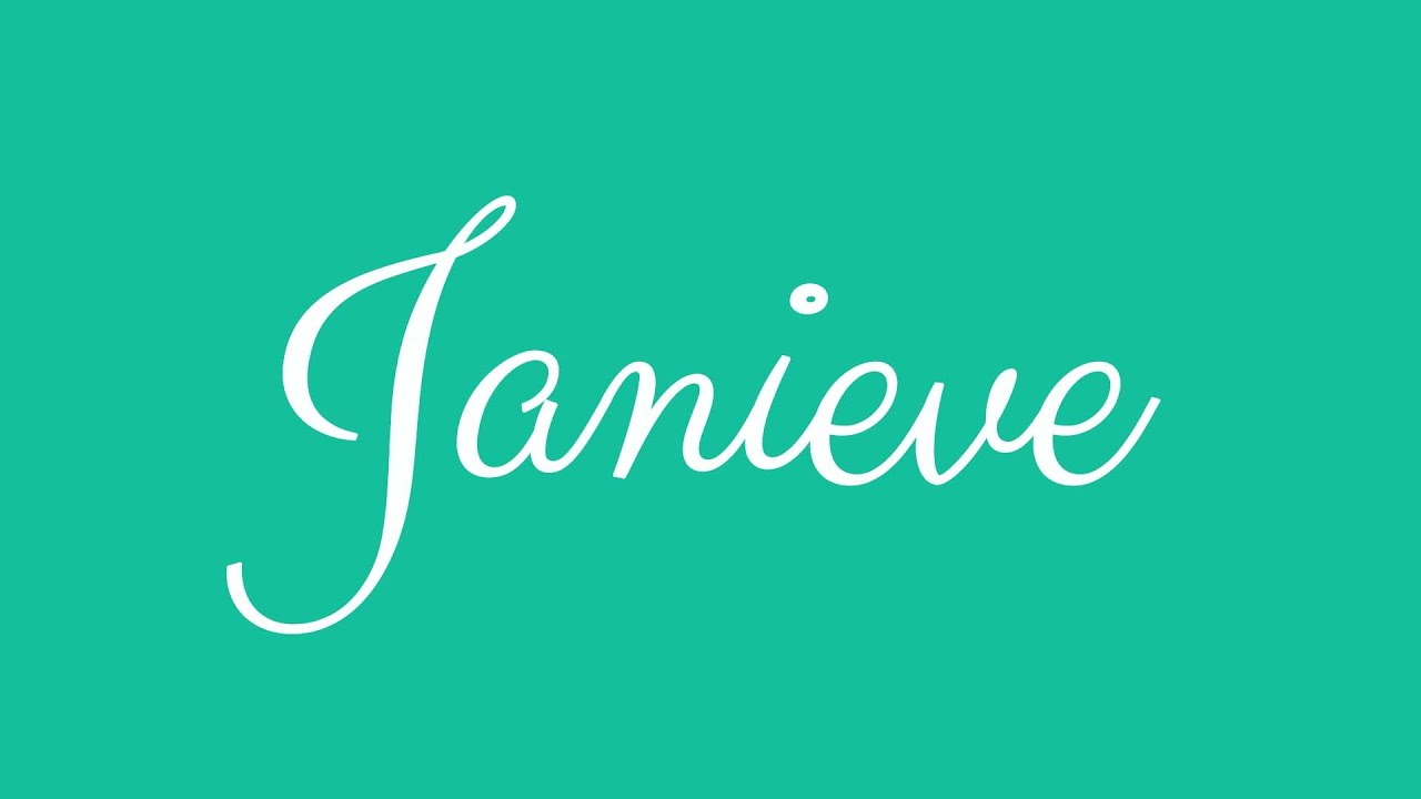 Janieve English Cursive Handwriting Tutorial - YouTube