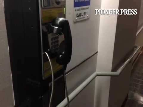 Eerie ringing pay phone in empty St. Paul skyway. If I were wearing a ...