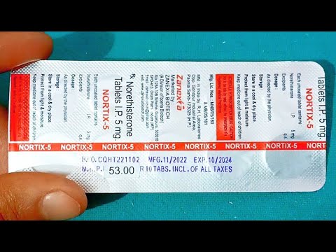 पीरियड आगे बढ़ाने की दवाई,ज्यादा पीरियड आना!Norethisterone 5mg Tablets ...