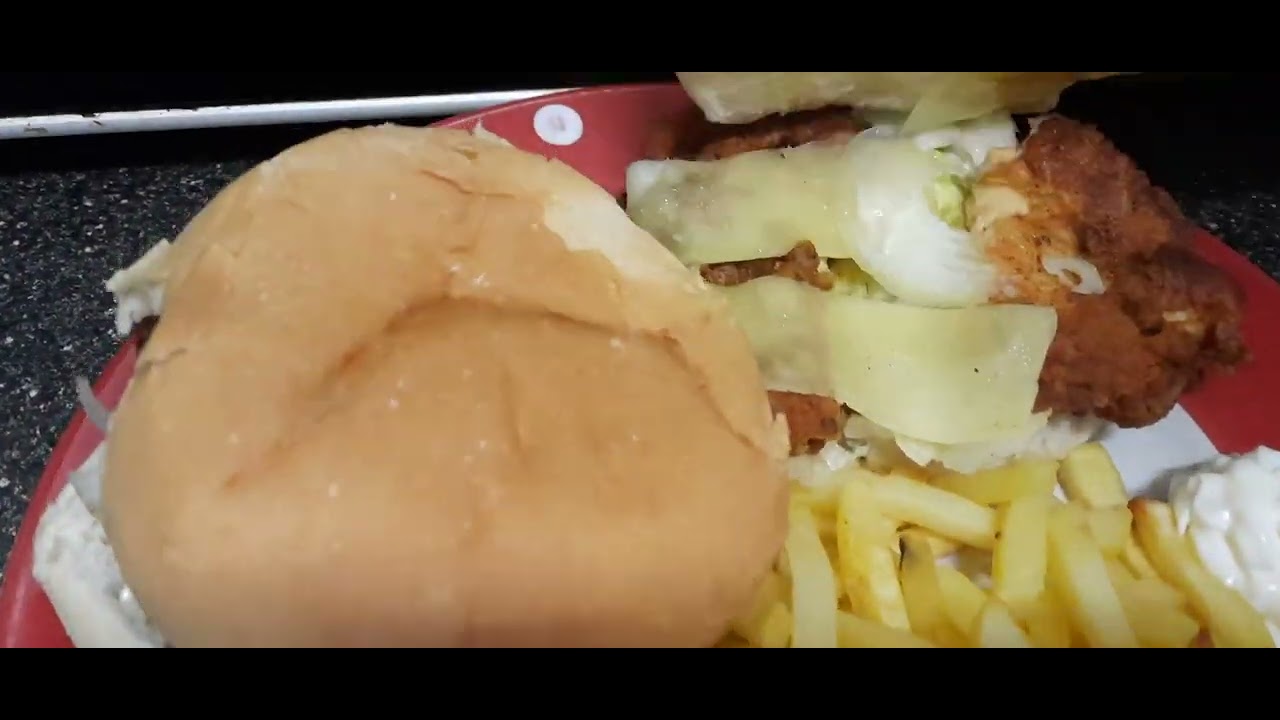 Homemade zinger burger - YouTube