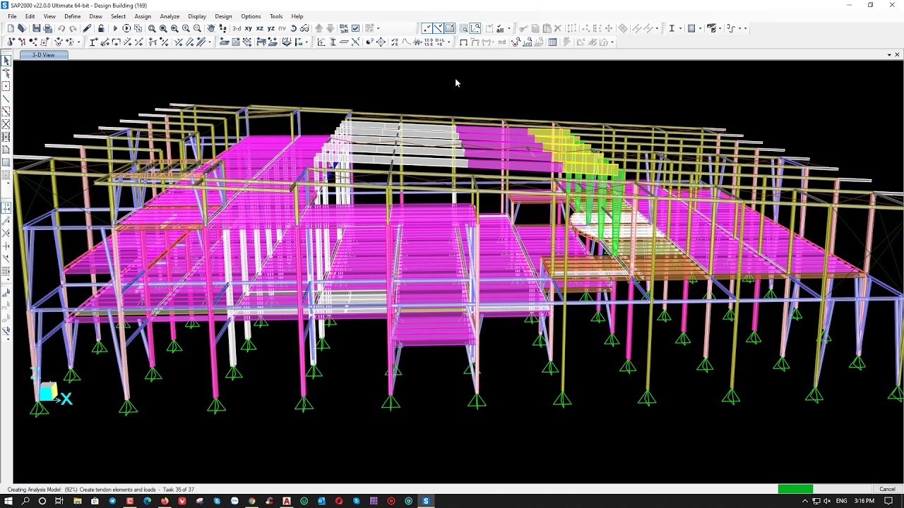 How to design sap2000 v22 structure building - YouTube