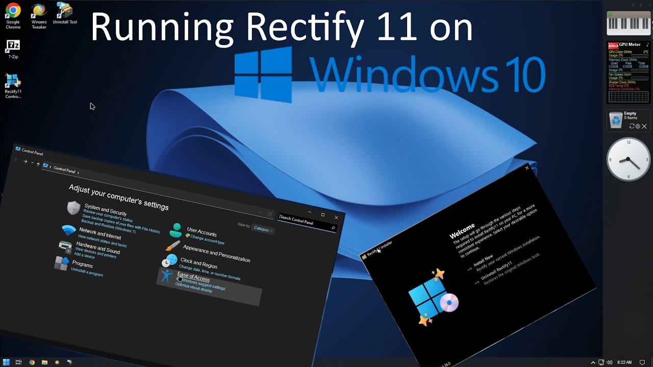 Rectify 11 on Windows 10 - YouTube