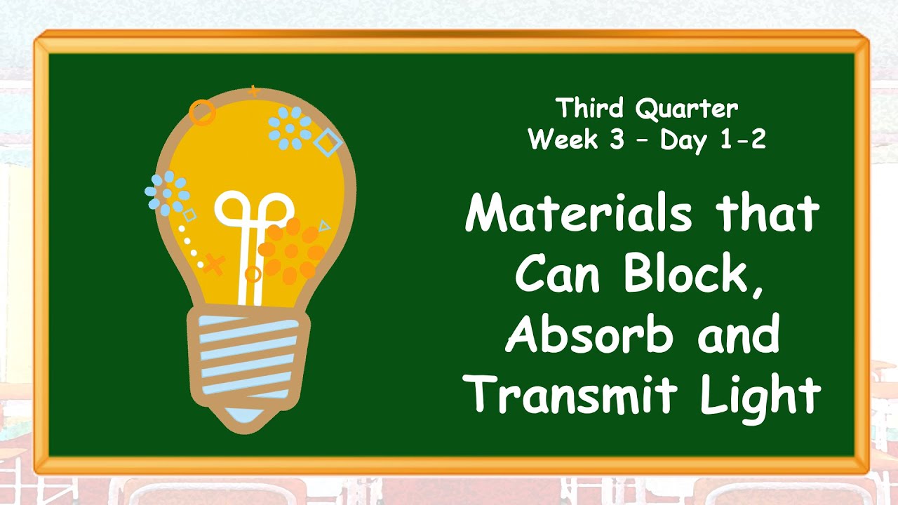 Materials that Can Block, Absorb and Transmit Light-Q3-WK1-Day1-2 - YouTube