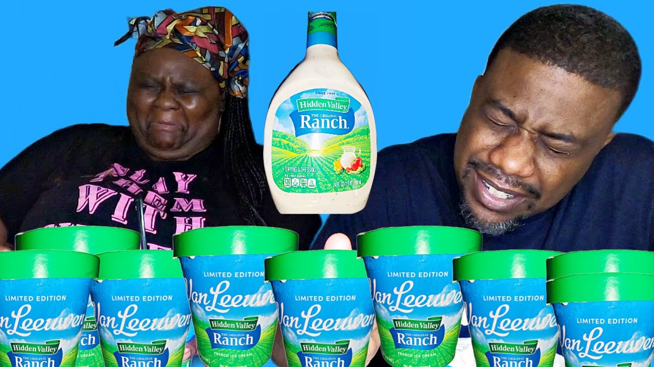 TRYING THE WALMART VIRAL HIDDEN VALLEY RANCH ICE CREAM - YouTube