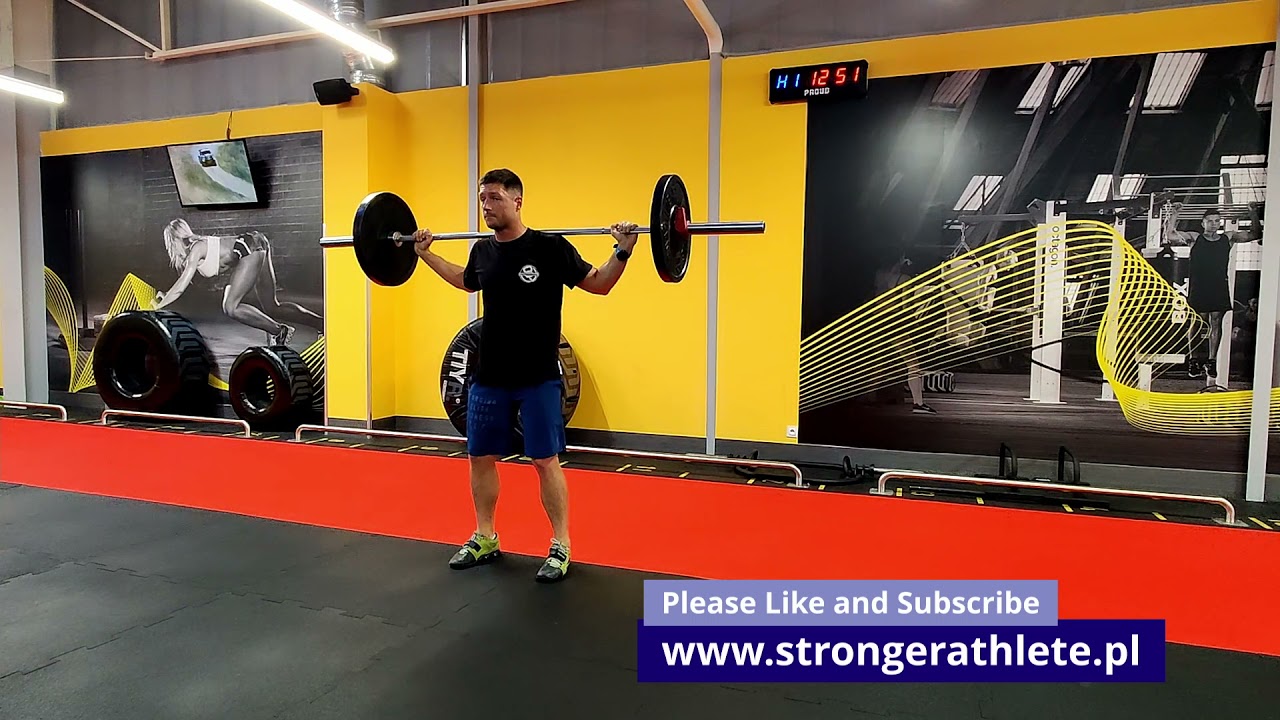 Behind the neck snatch grip push press - YouTube