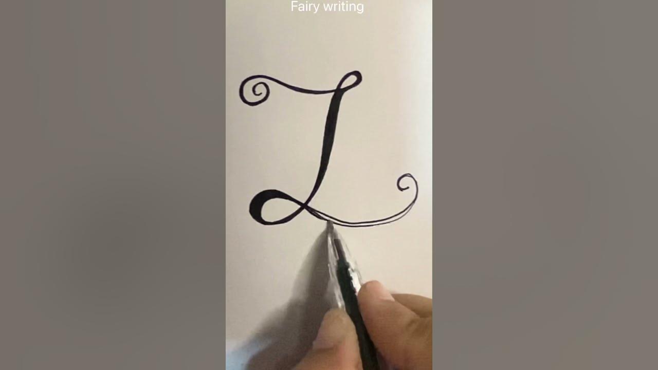 How to Draw Fancy English cursive Letters L for Beginners #calligraphy ...