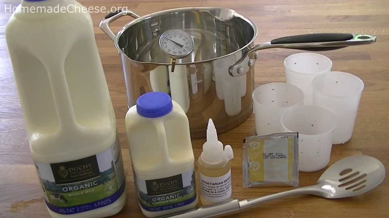 Beginner's Homemade Soft Cheese - YouTube