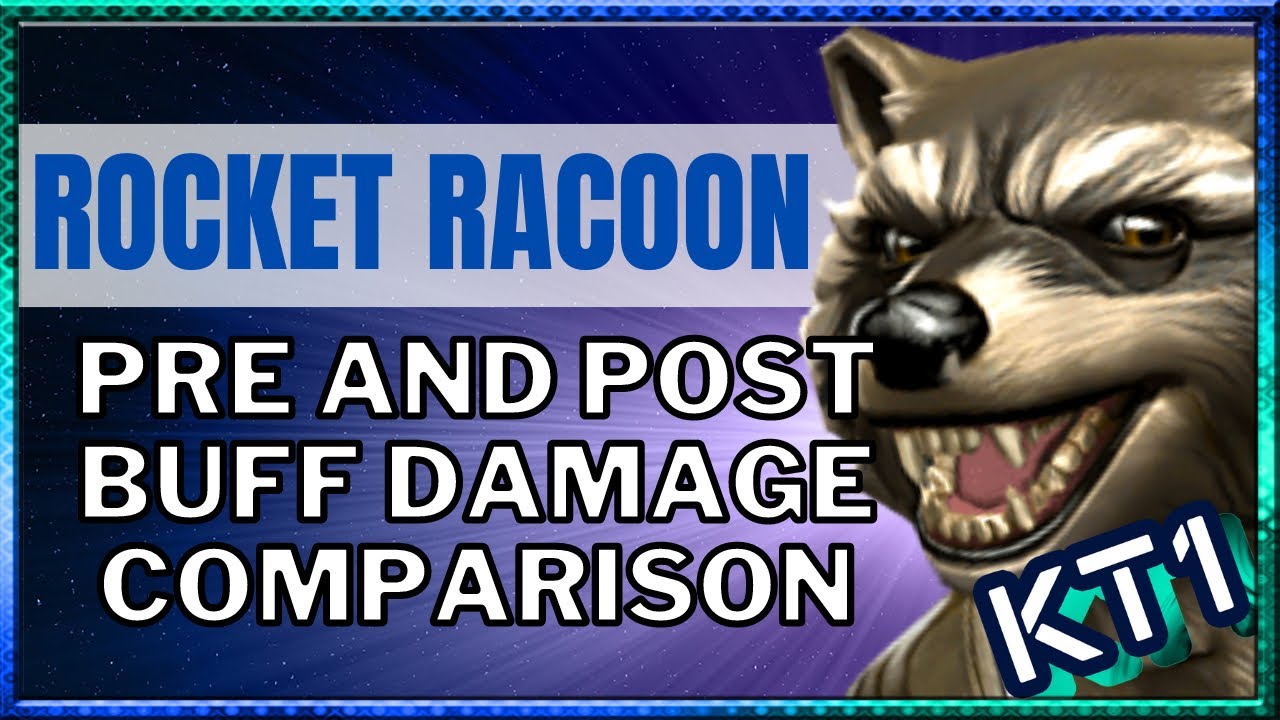 Rocket Racoon Damage Comparison Pre And Post Buff! With And Without ...