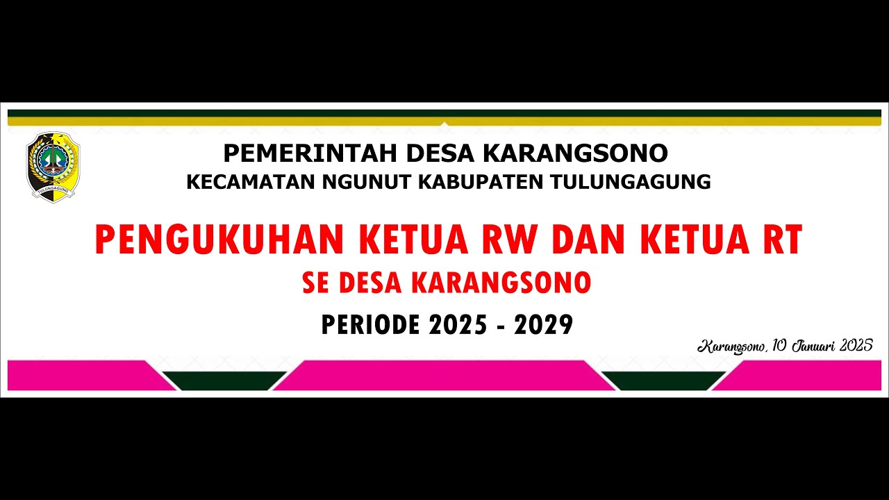 Branding Pengukuhan Ketua RW dan Ketua RT - YouTube