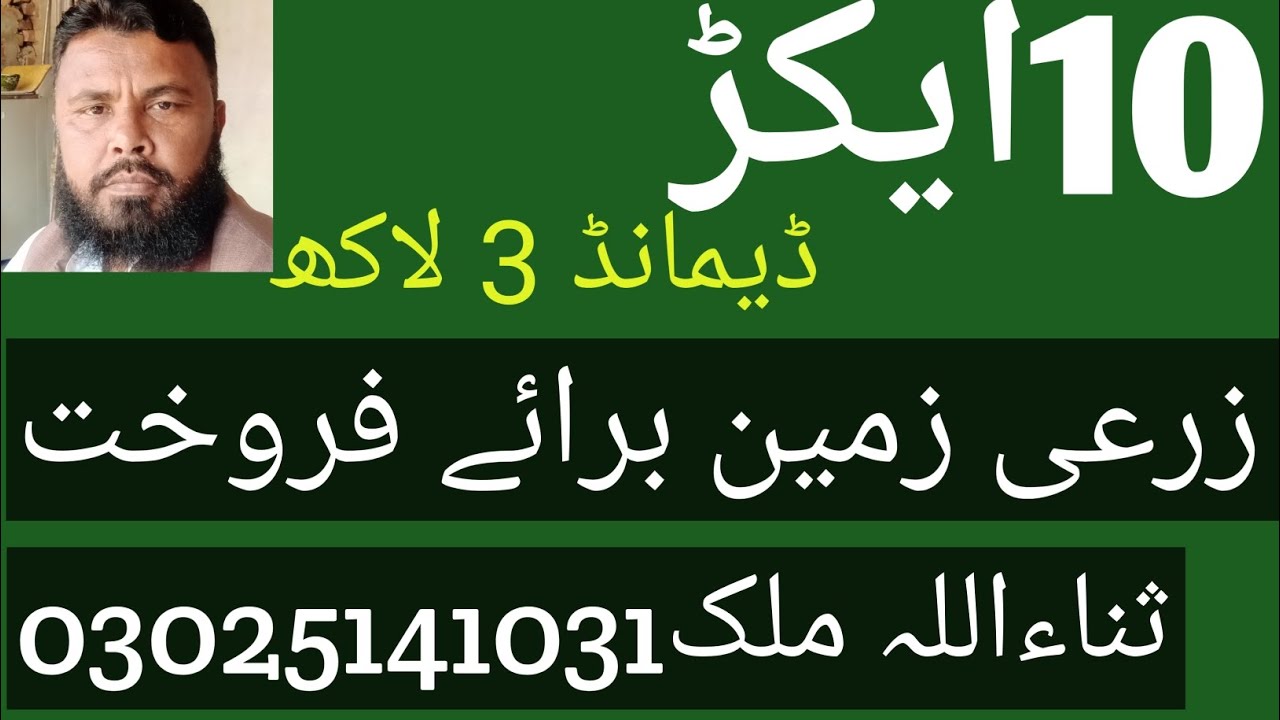 ,10 ACR LAND FOR SALE IN NOOR PUR THAL DISTRICT KUSHAB. - YouTube