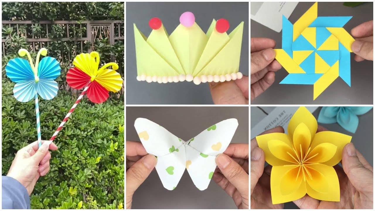 Colorful Crafts Compilation Flower, Ninja Star, Crown, Butterfly ...
