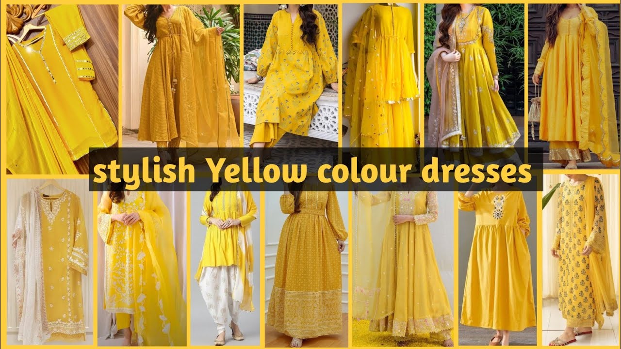 100+ Stylish Yellow colour dresses | Yellow colour dresses designs for ...