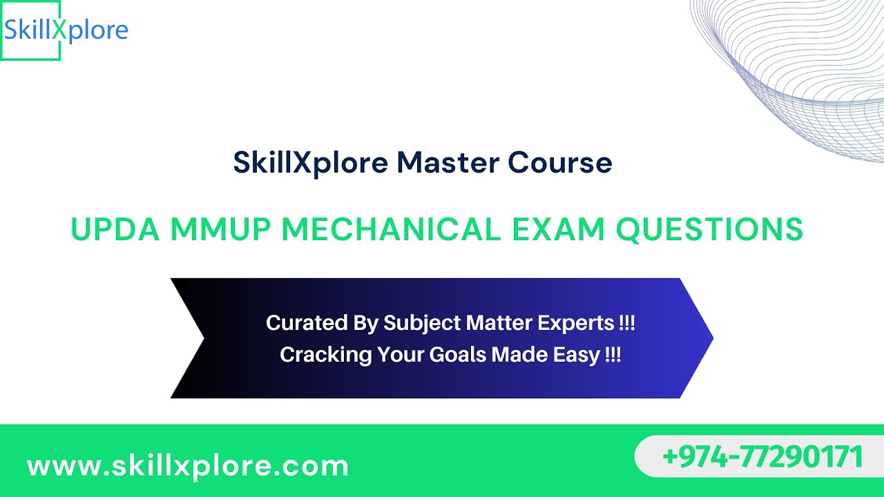 UPDA Qatar Exam Questions Mechanical UPDA Qatar Exam Syllabus ...