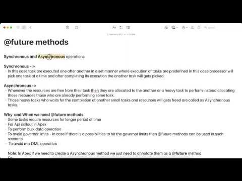 Future Method in Apex | Difference between Asynchronous and Synchronous #apex in #salesforce ...