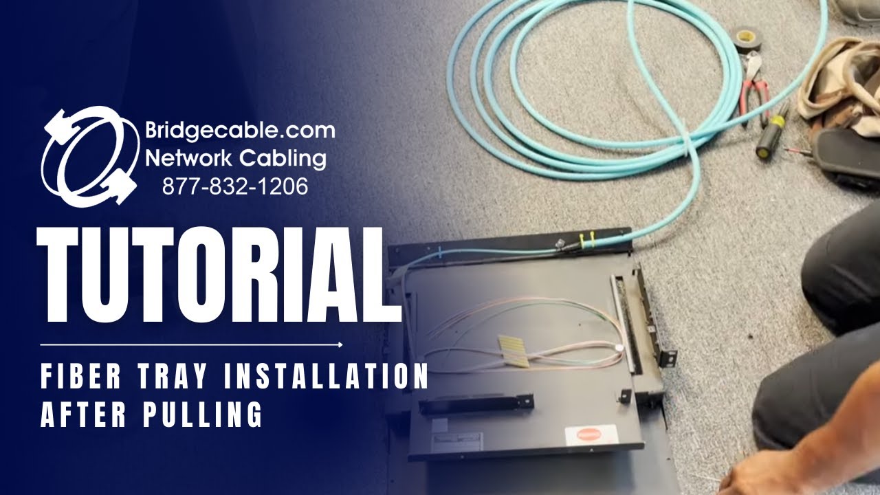 Fiber Tray Installation after pulling Network Cabling | Example ...
