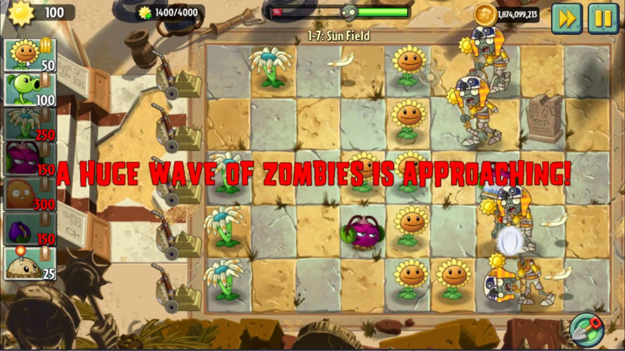 [ Pvz2: Project Eclise ] 1-7 sun field GAMEPLAY - YouTube