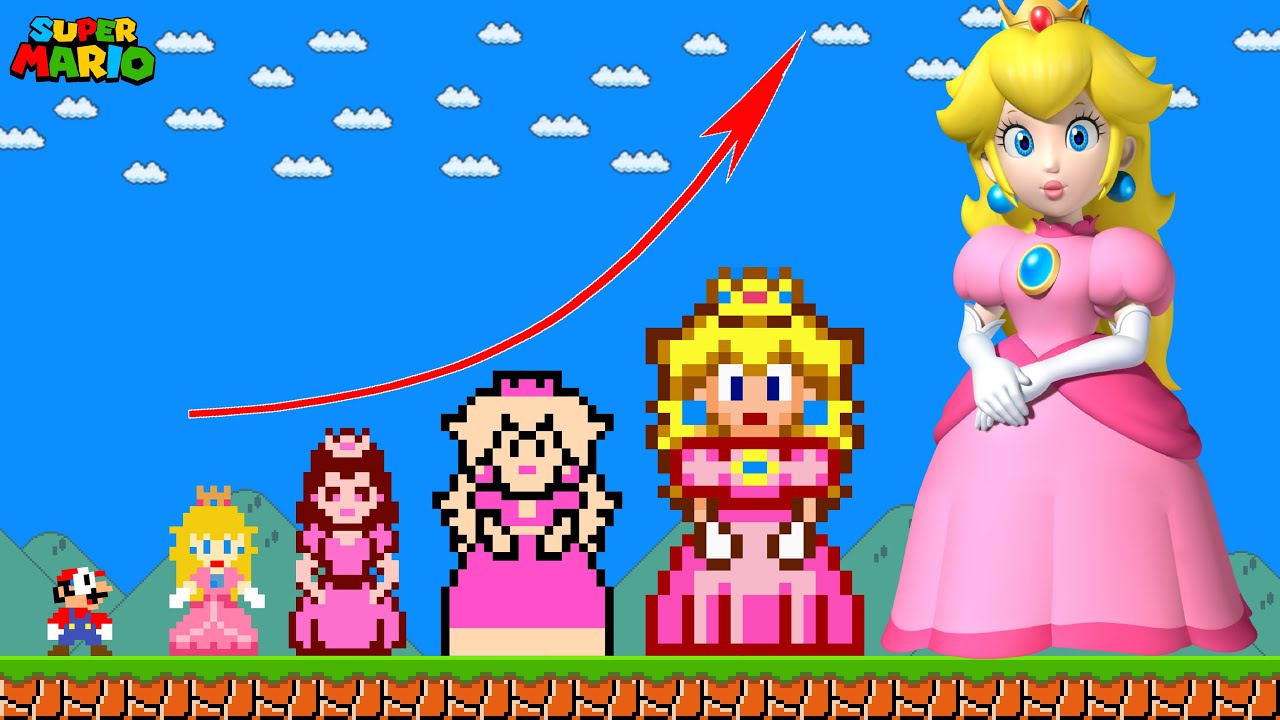 Evolution of Princess Peach in Super Mario Bros - YouTube