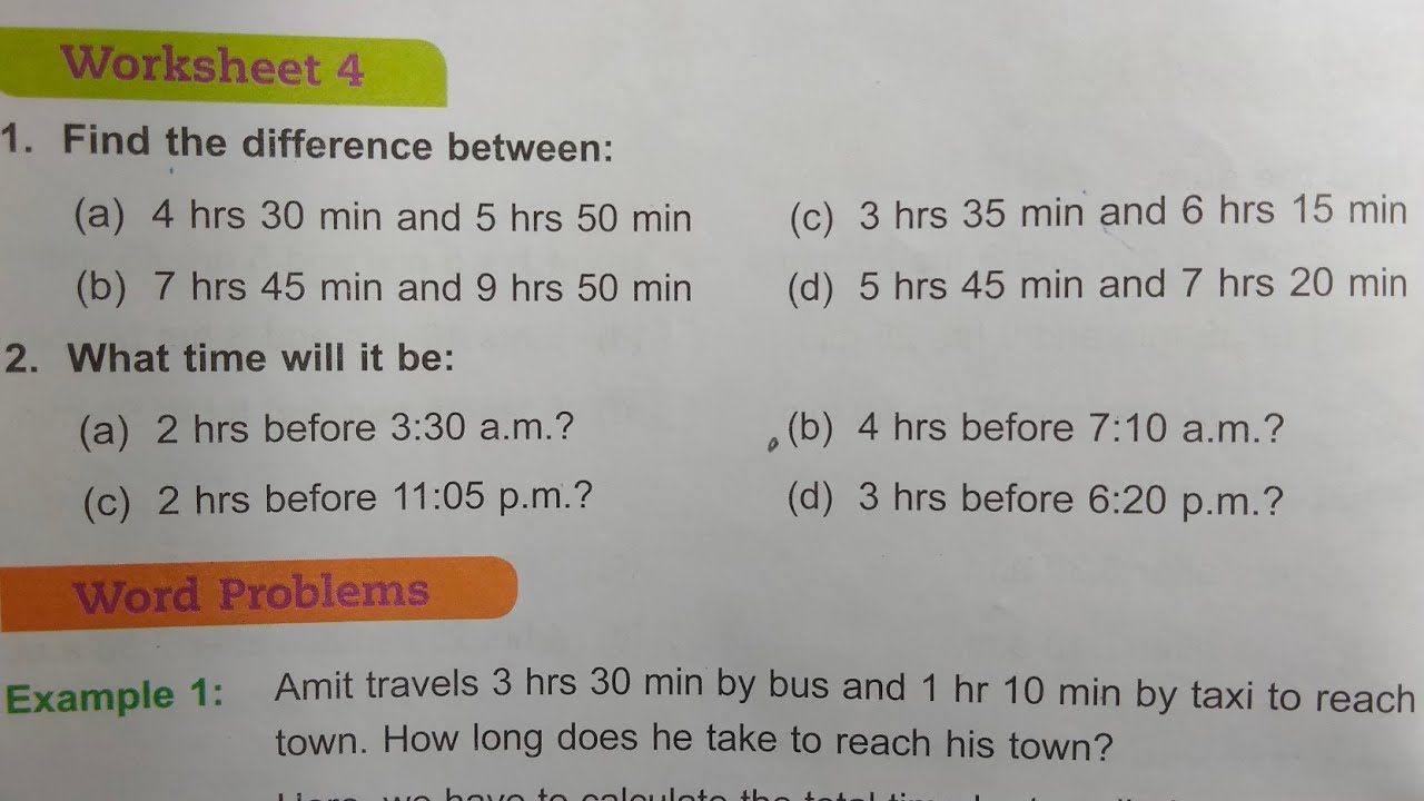 math class 4 chapter 8 worksheet 4 dav public school// math class 4 ...