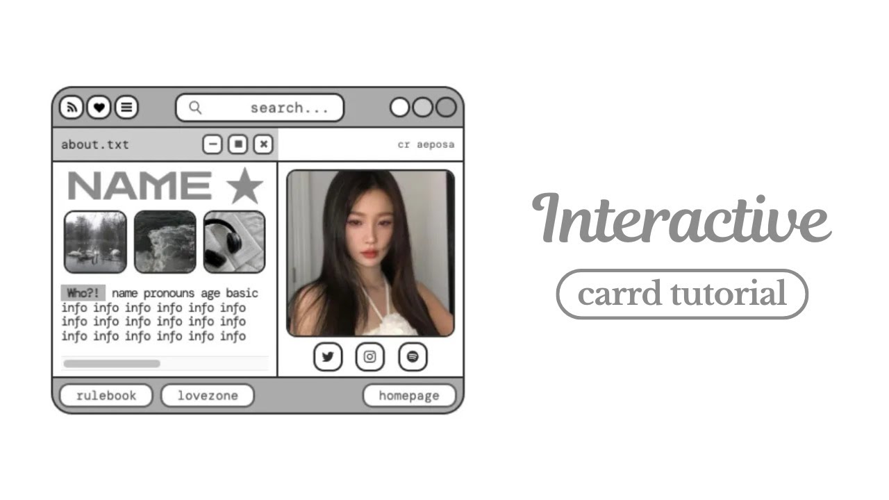 interactive blog themed carrd tutorial - cr aeposa - YouTube