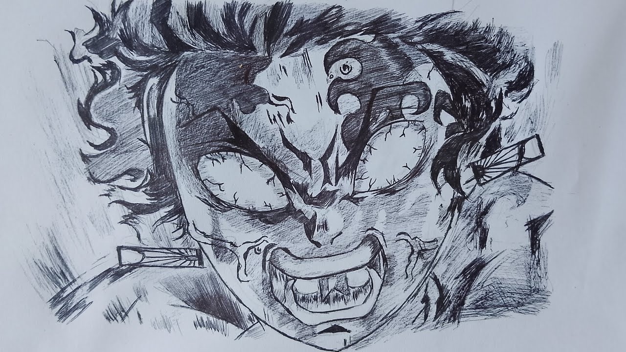 TANJIRO PEN SKETCH - YouTube