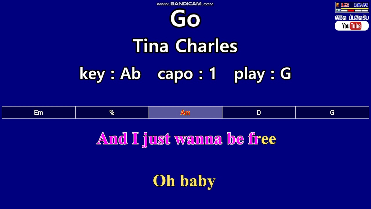 Go - Tina Charles (Karaoke & Easy Guitar Chords) Key : Ab Capo : 1 ...