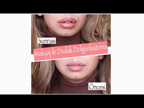 Makyaj ile Dudak Dolgunlaştırma || Estetiksiz Dudak Büyütme