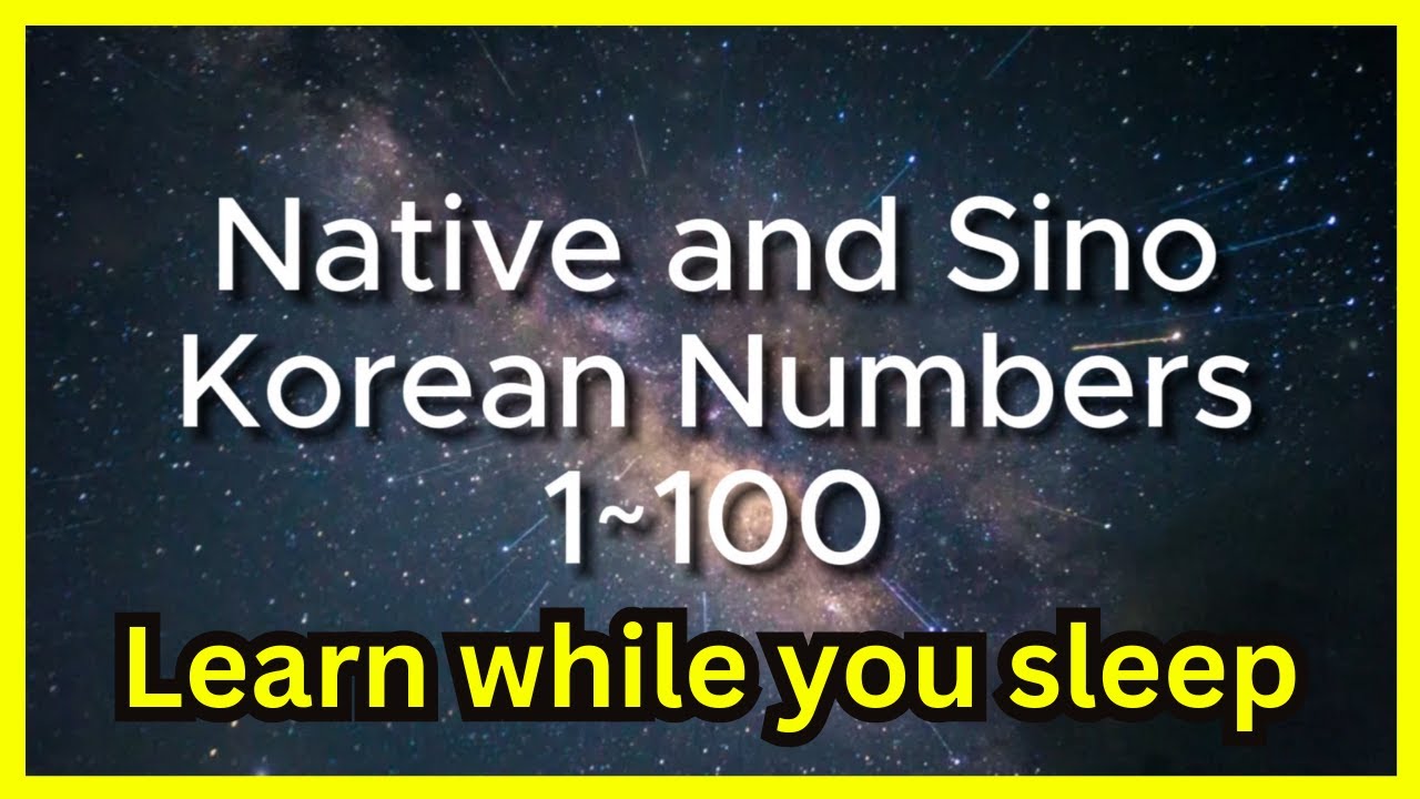 Korean Sino And Native Numbers Chart