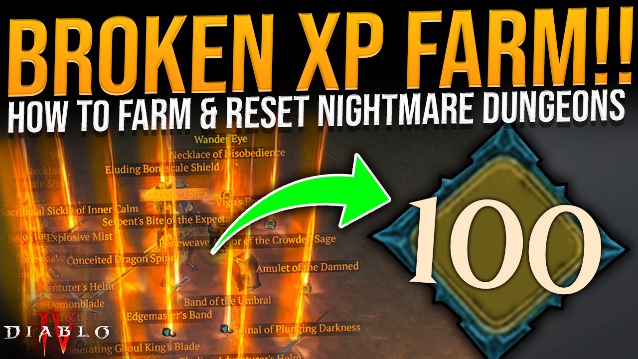 Diablo 4: BIGGEST XP GLITCH YET! - Level 100 FAST - How To Farm ...